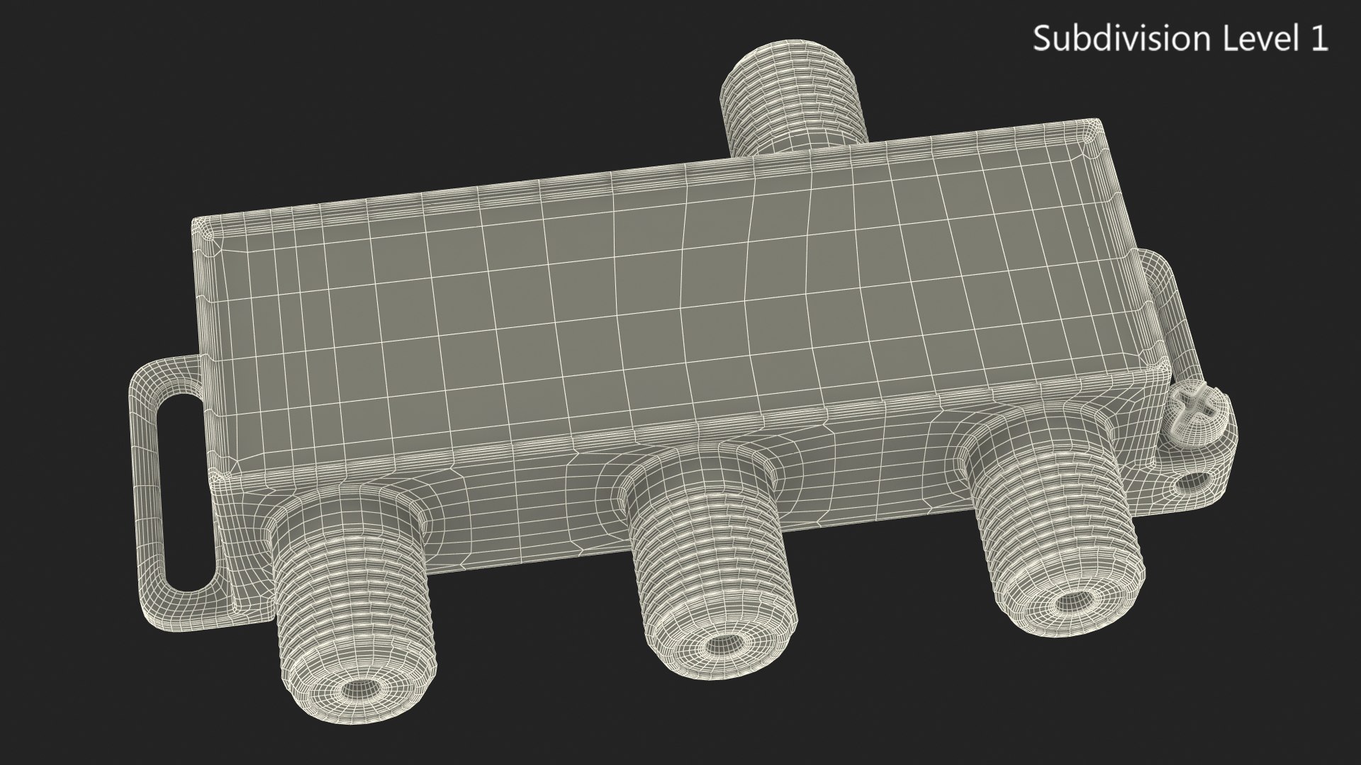 TV Digital Signal 3 Way Coax Cable Splitter 3D model - TurboSquid 1777155