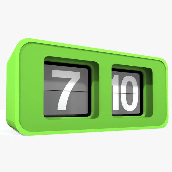 3d model flip clock