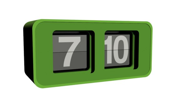 3d model flip clock