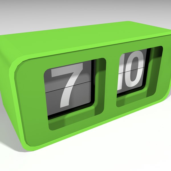 3d model flip clock