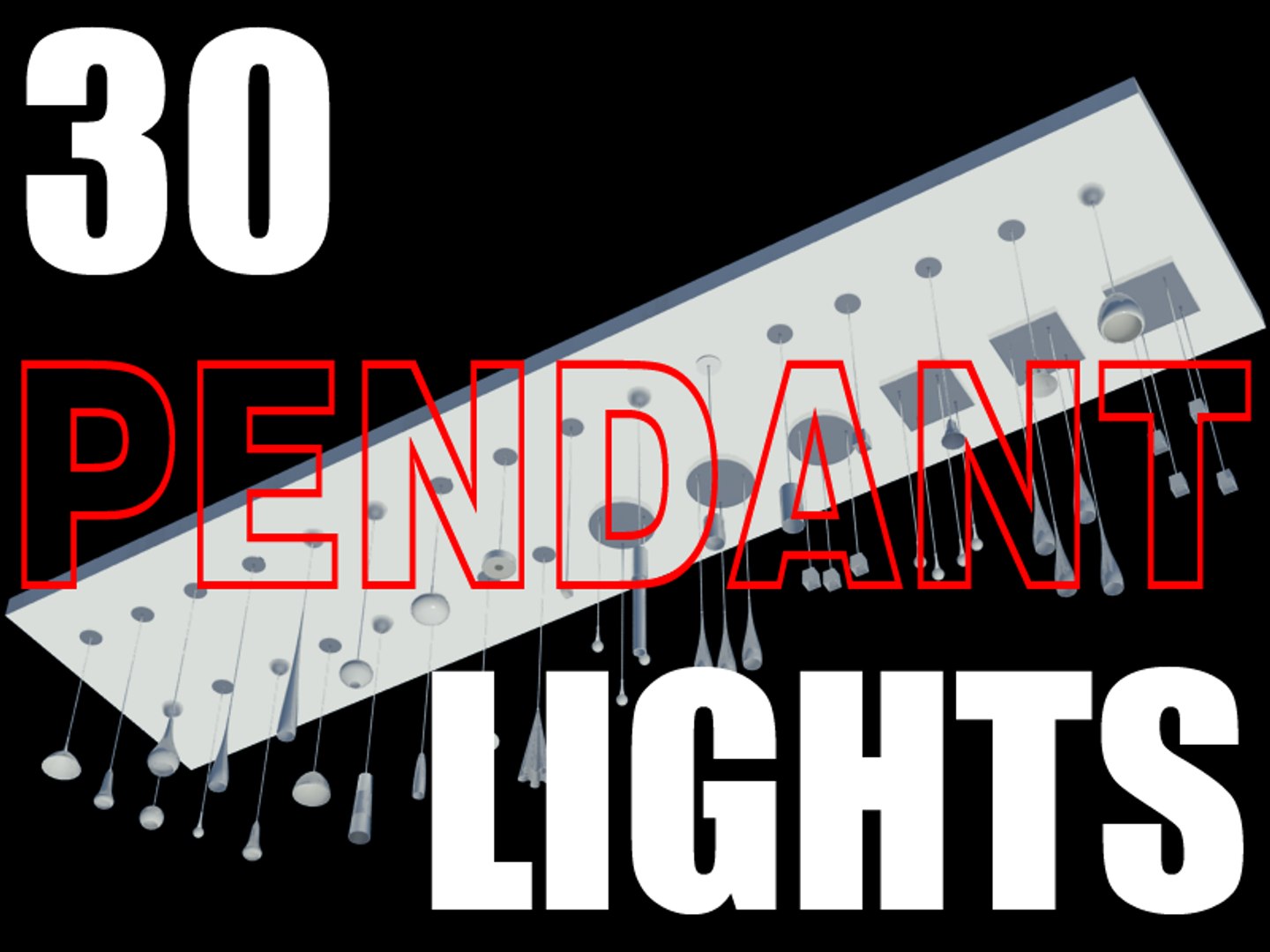 30 lights 3d model