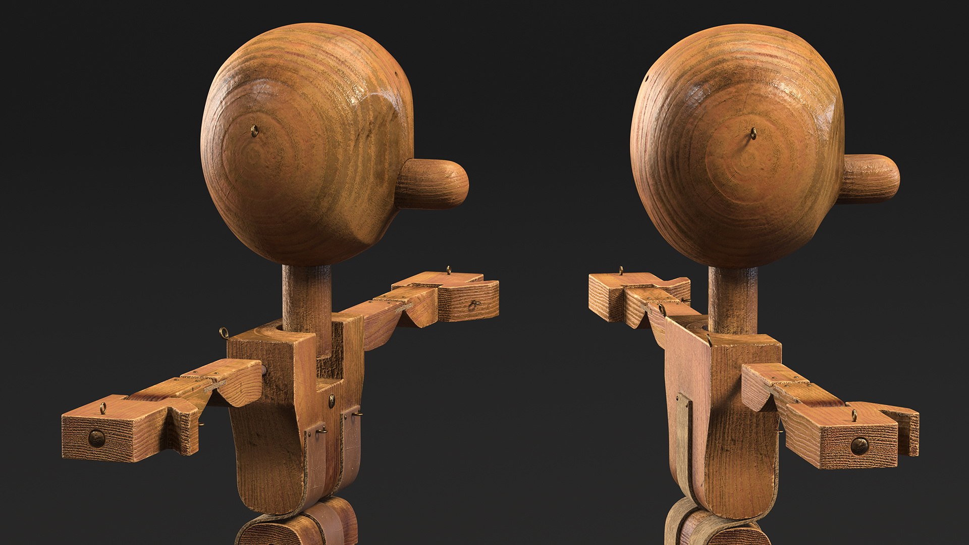 Dirty Wooden Character Rigged For Maya 3D Model - TurboSquid 2013450