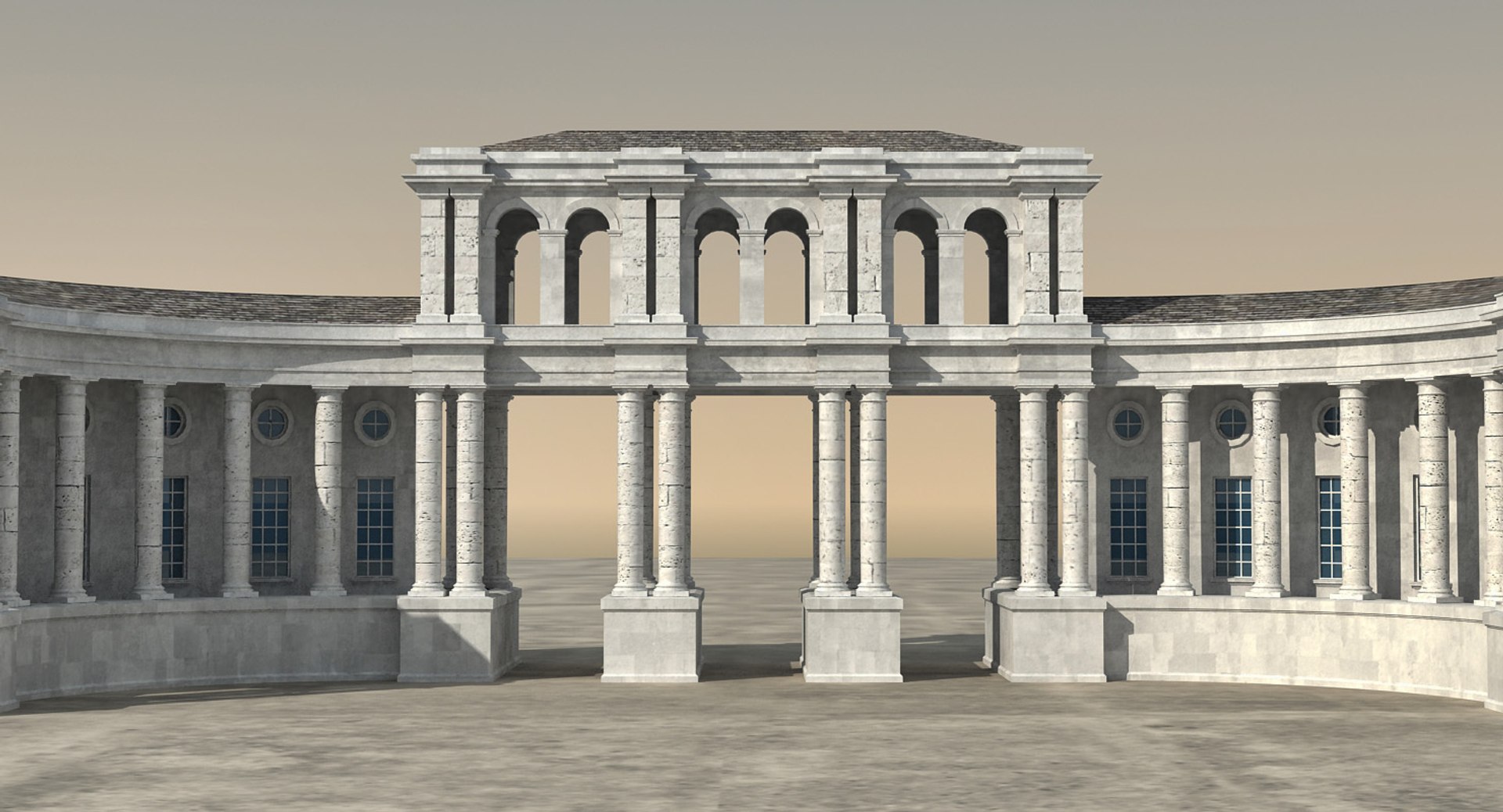 Temple Building Model - TurboSquid 1256593