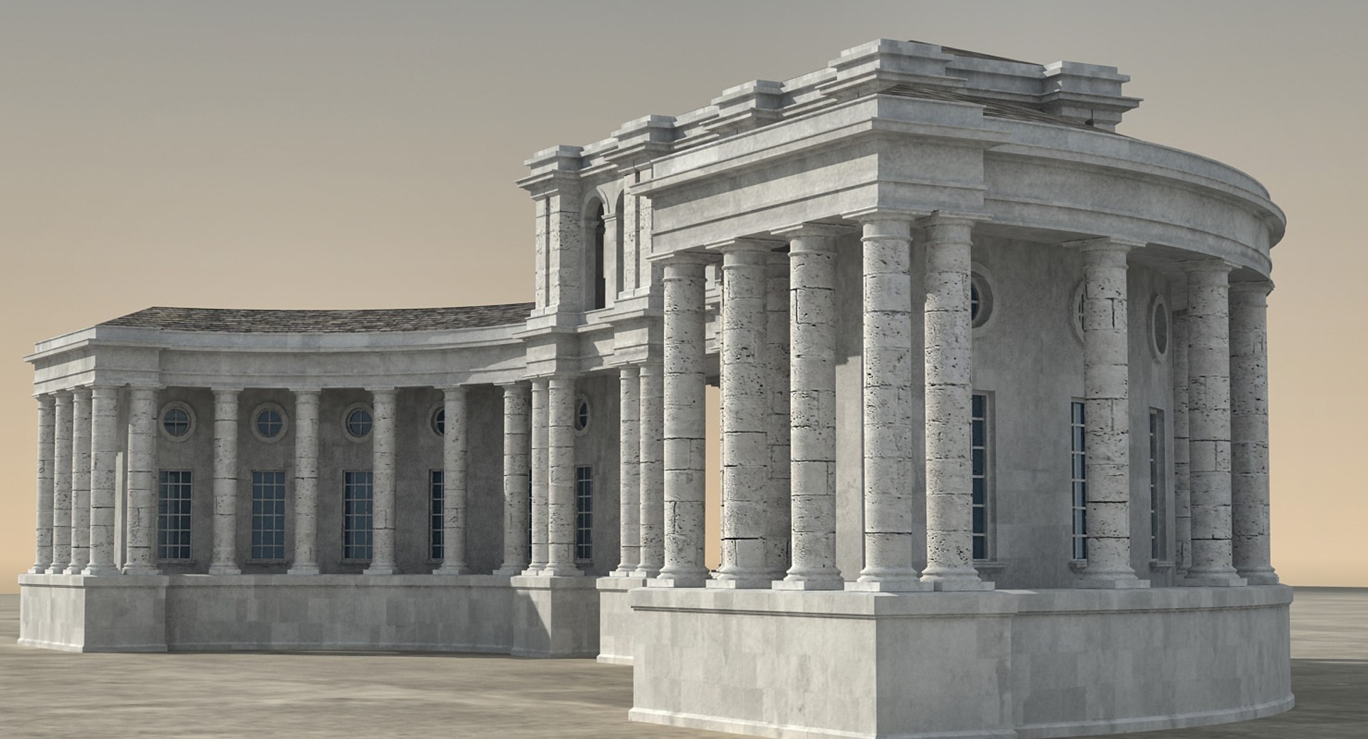 Temple Building Model - TurboSquid 1256593