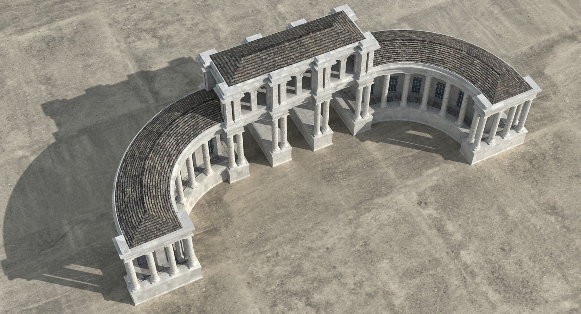 Temple building model - TurboSquid 1256593
