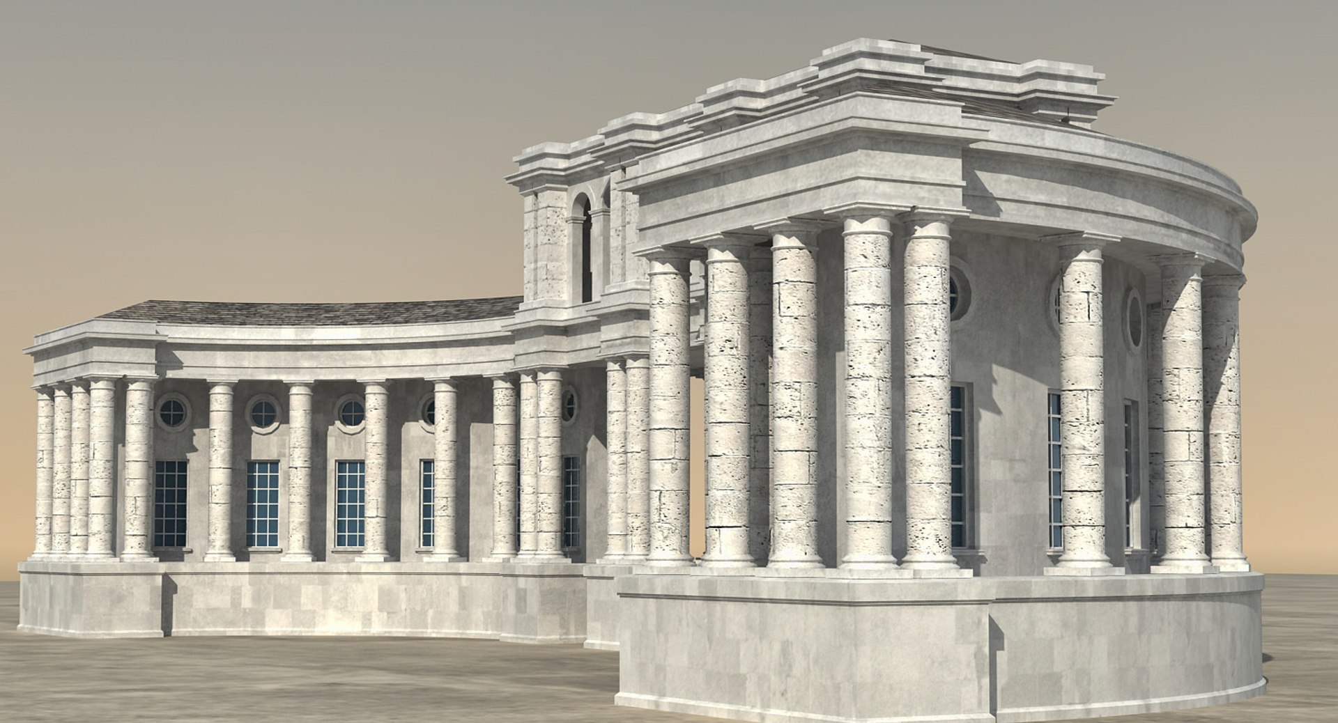 Temple Building Model - TurboSquid 1256593