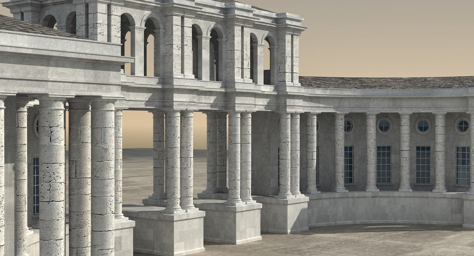 Temple building model - TurboSquid 1256593