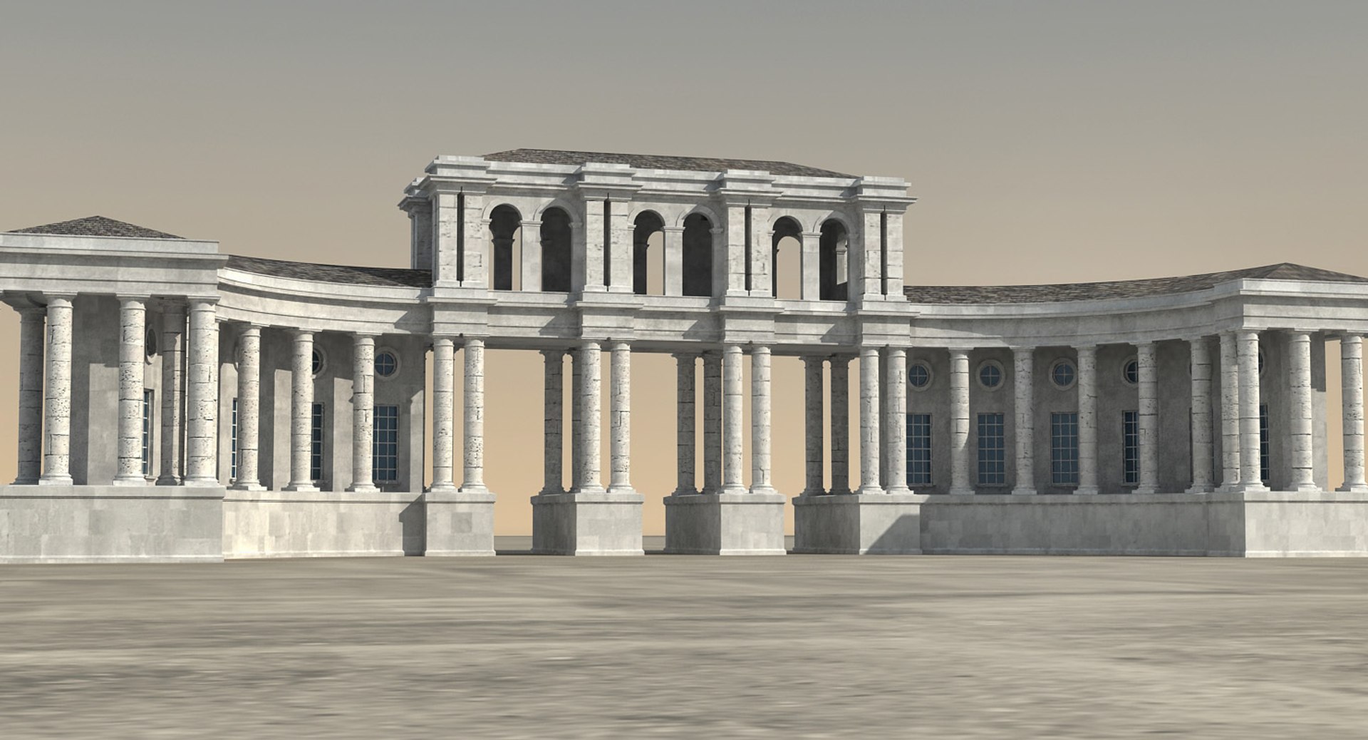 Temple Building Model - TurboSquid 1256593