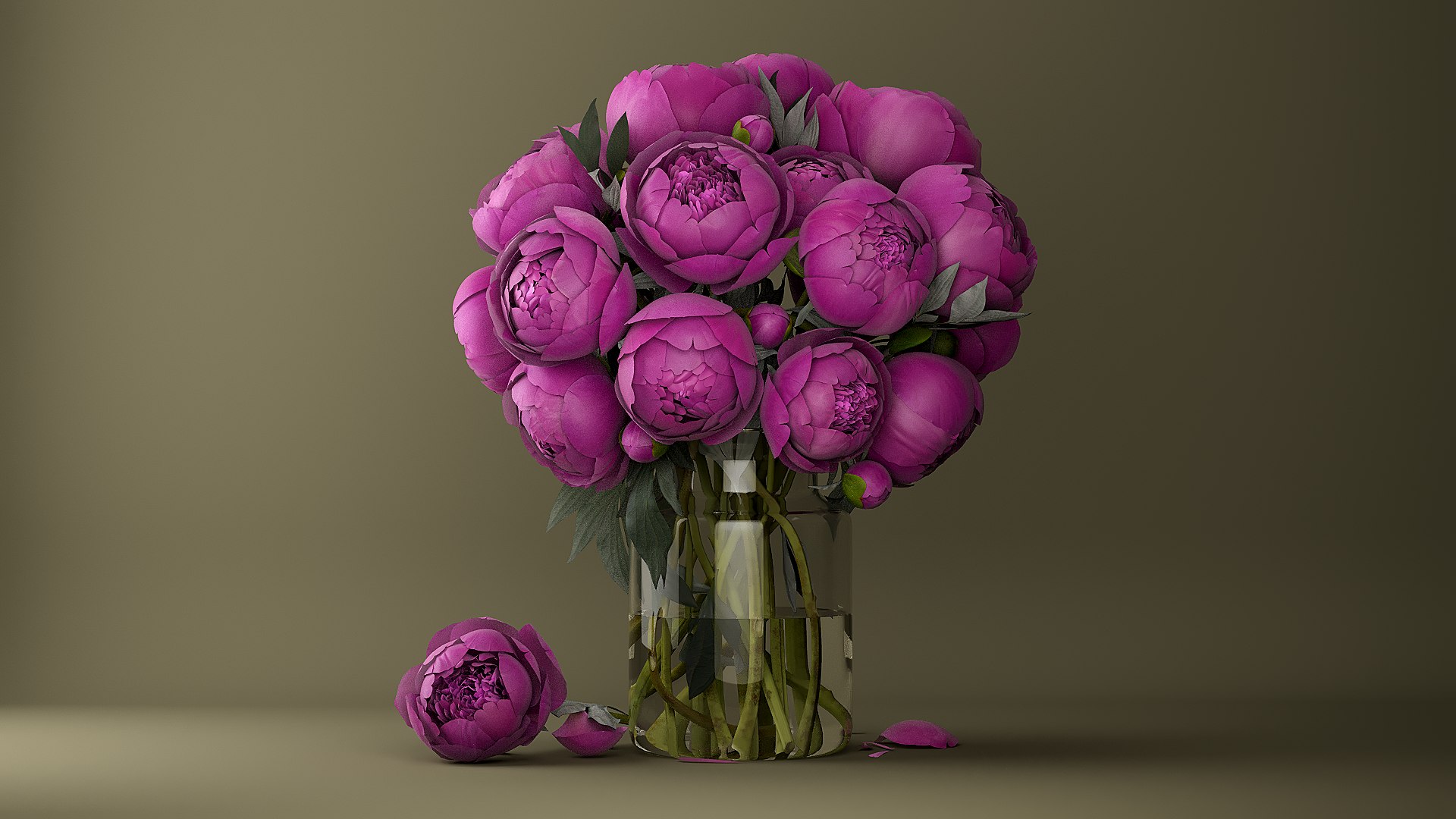 Bouquet Of Peonies 3D - TurboSquid 2358793