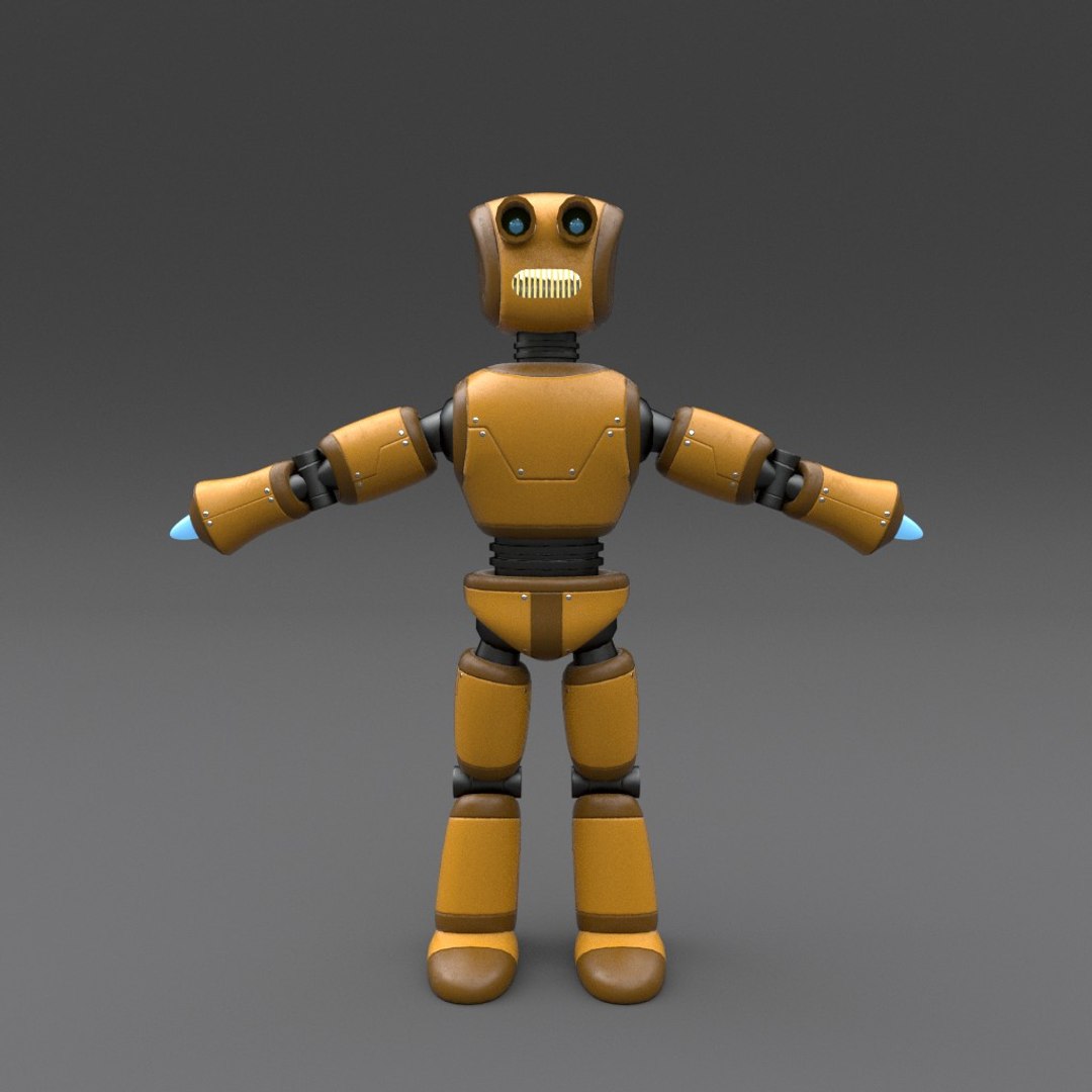 3d model robot rigged