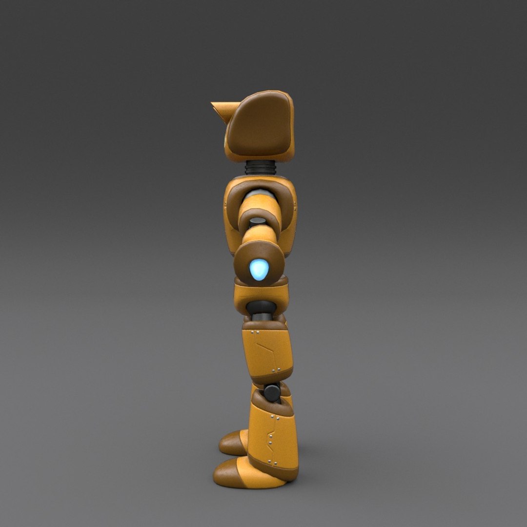 3d model robot rigged