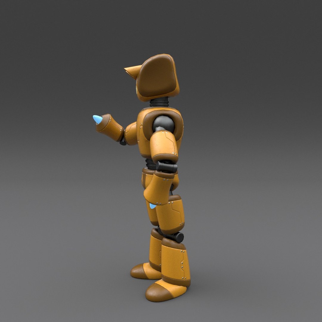3d model robot rigged
