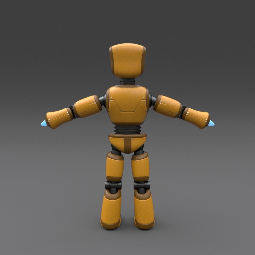 3d model robot rigged