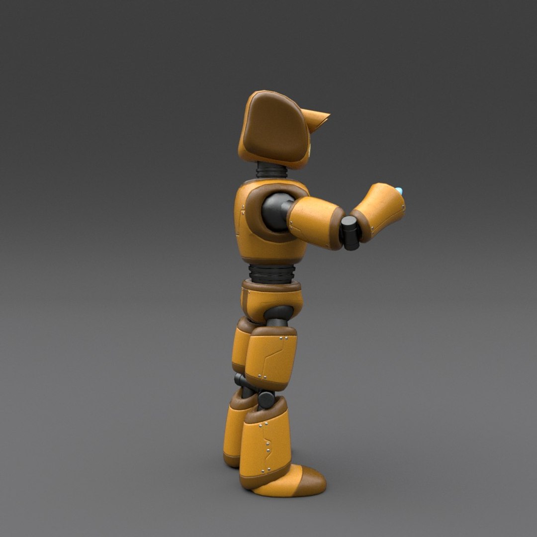 3d model robot rigged