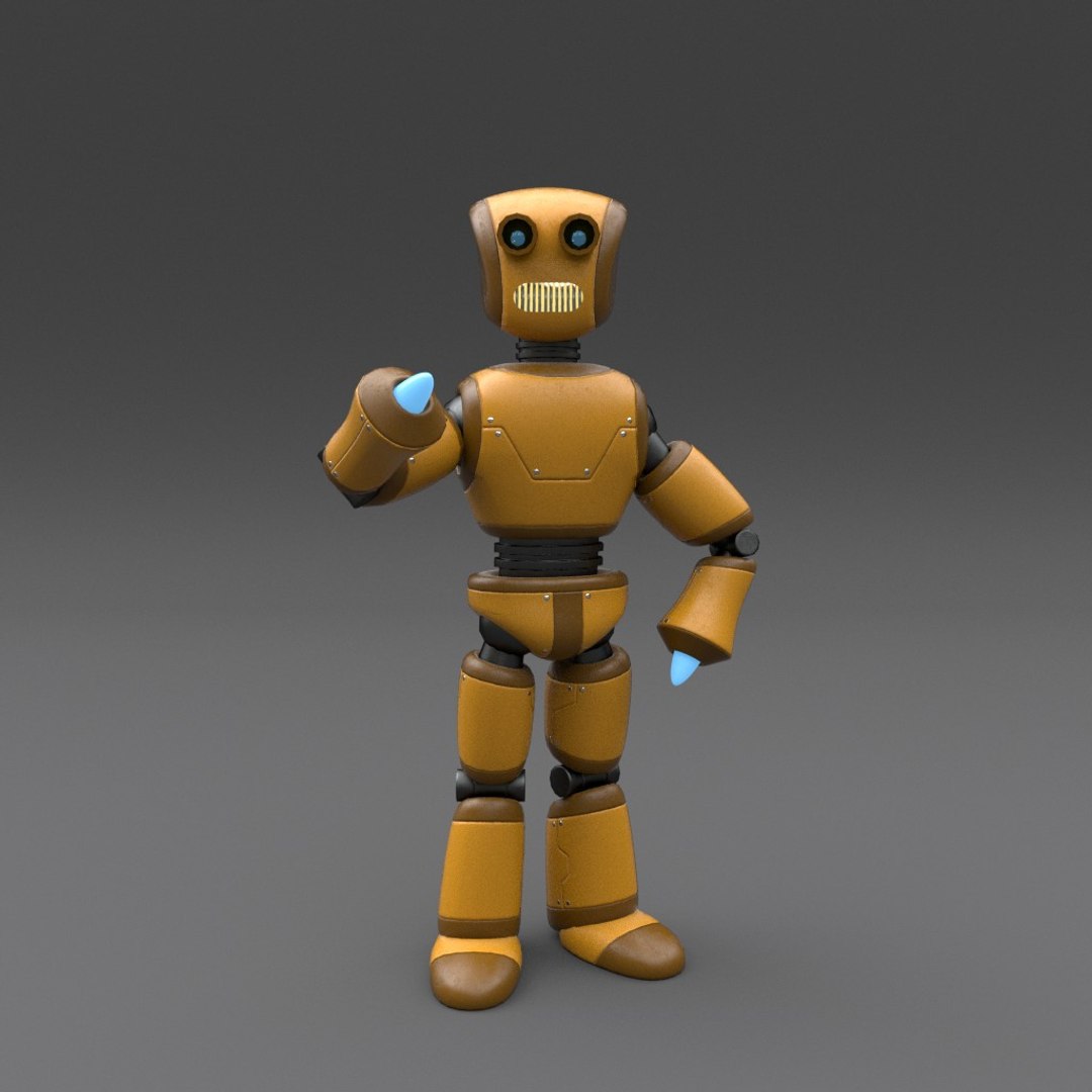 3d model robot rigged