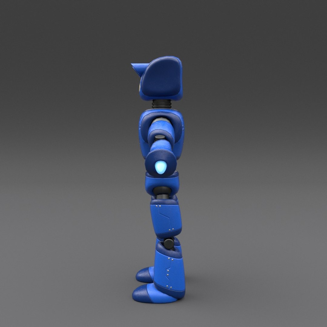 3d model robot rigged