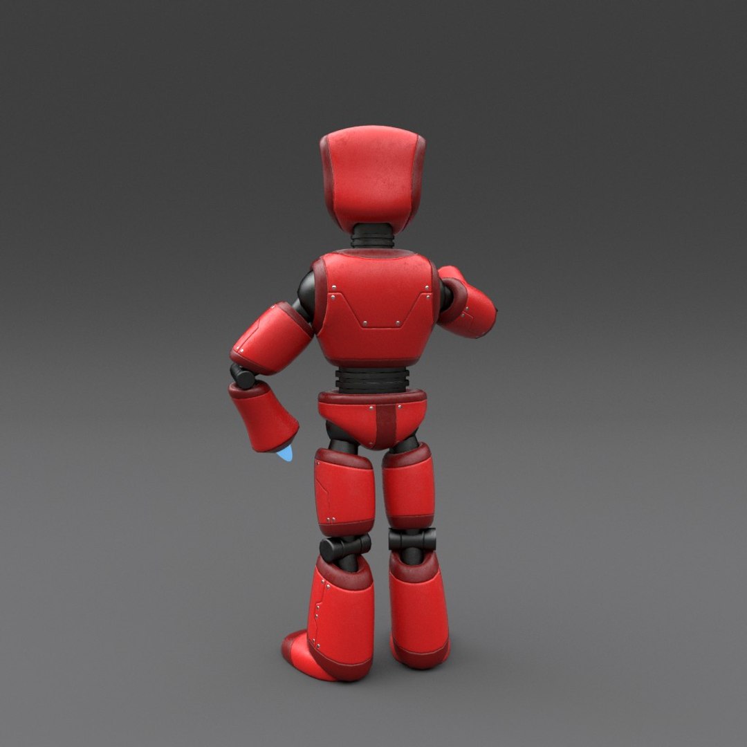 3d model robot rigged