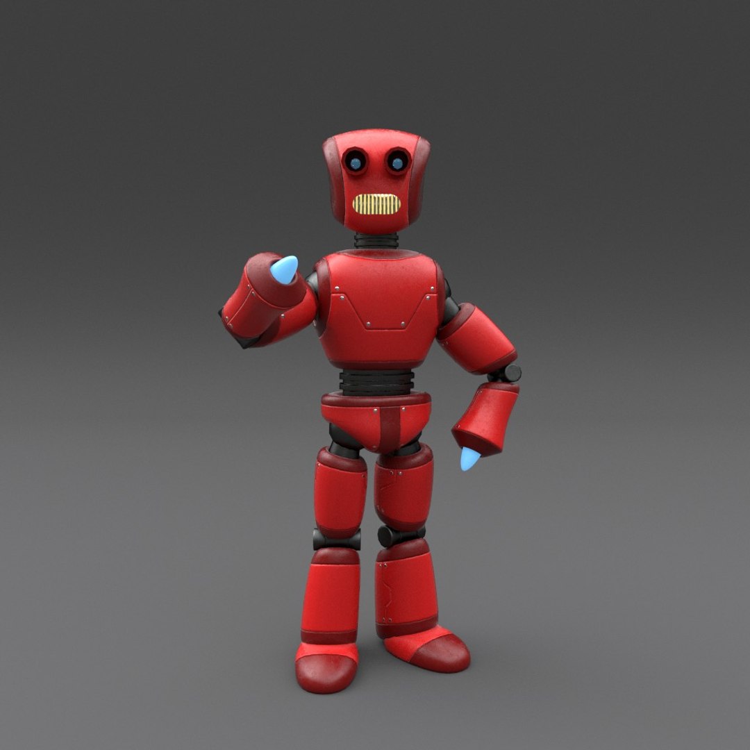 3d model robot rigged