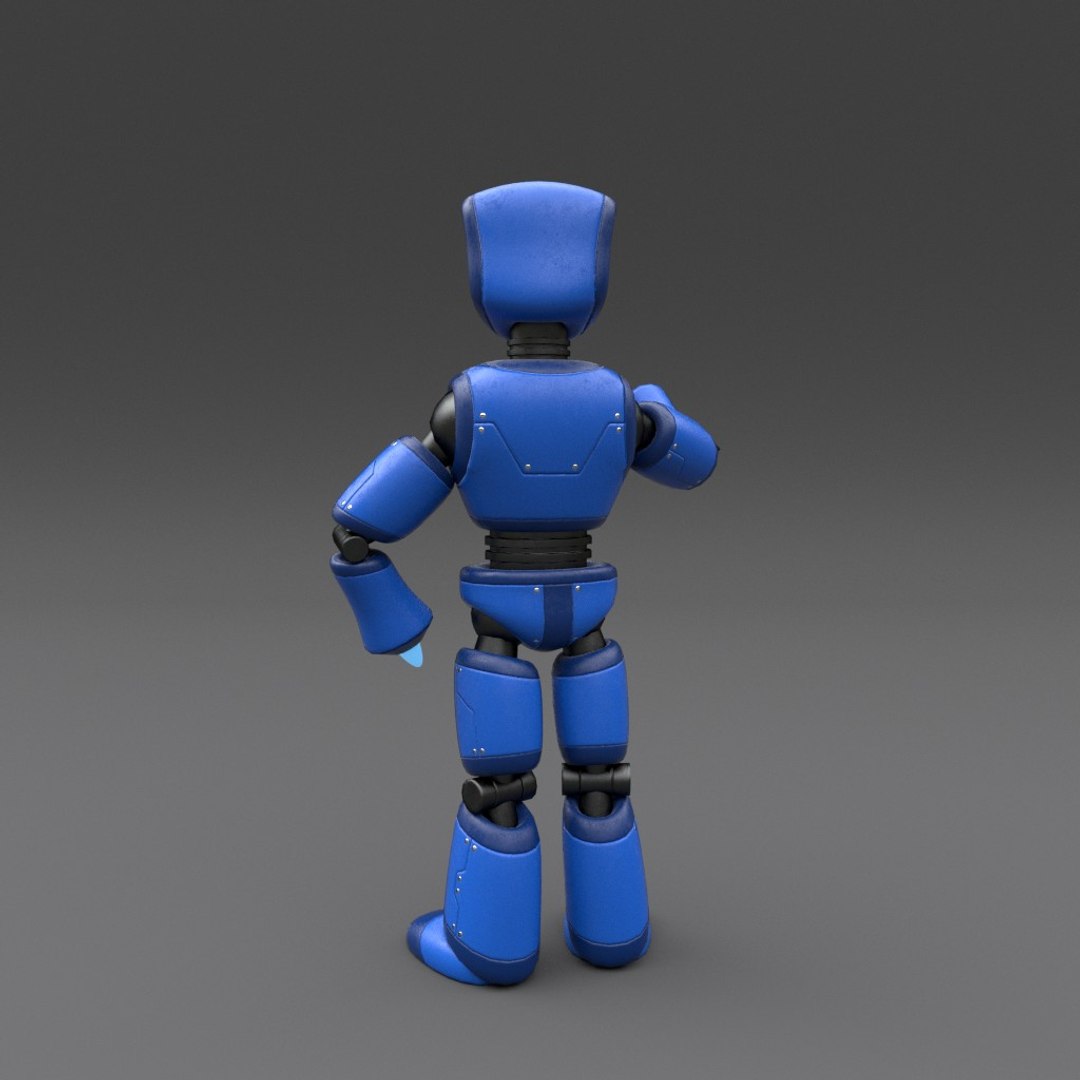 3d model robot rigged
