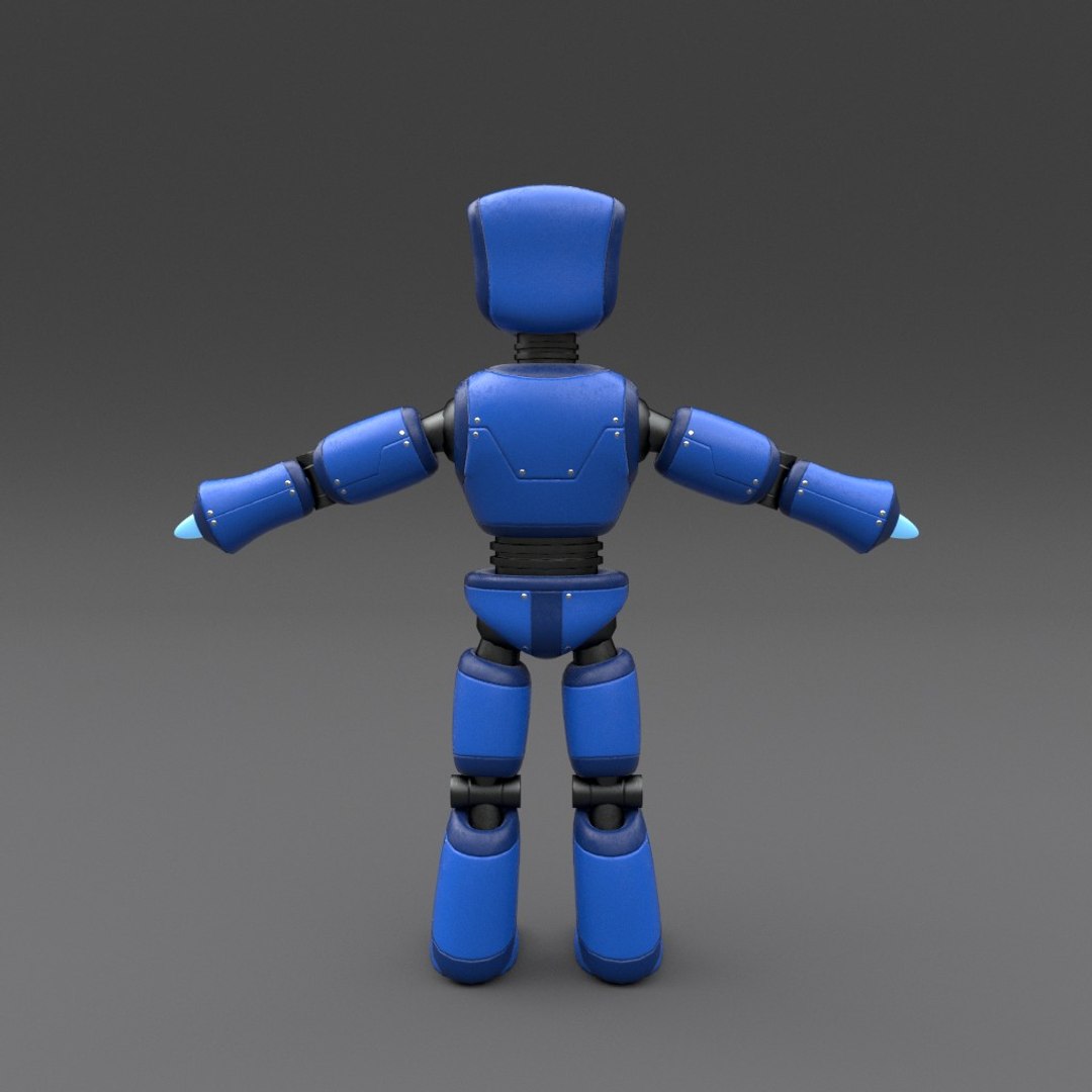 3d model robot rigged