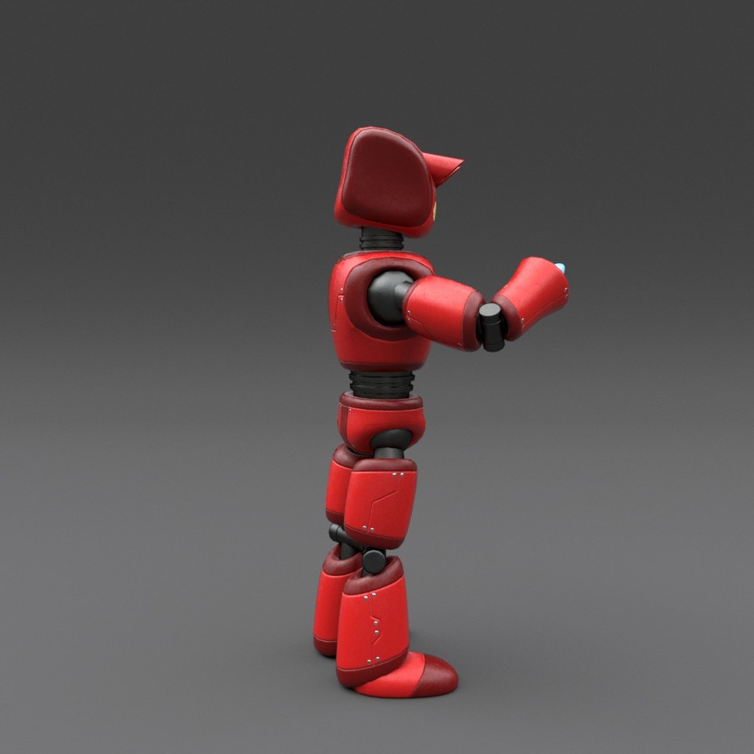 3d model robot rigged