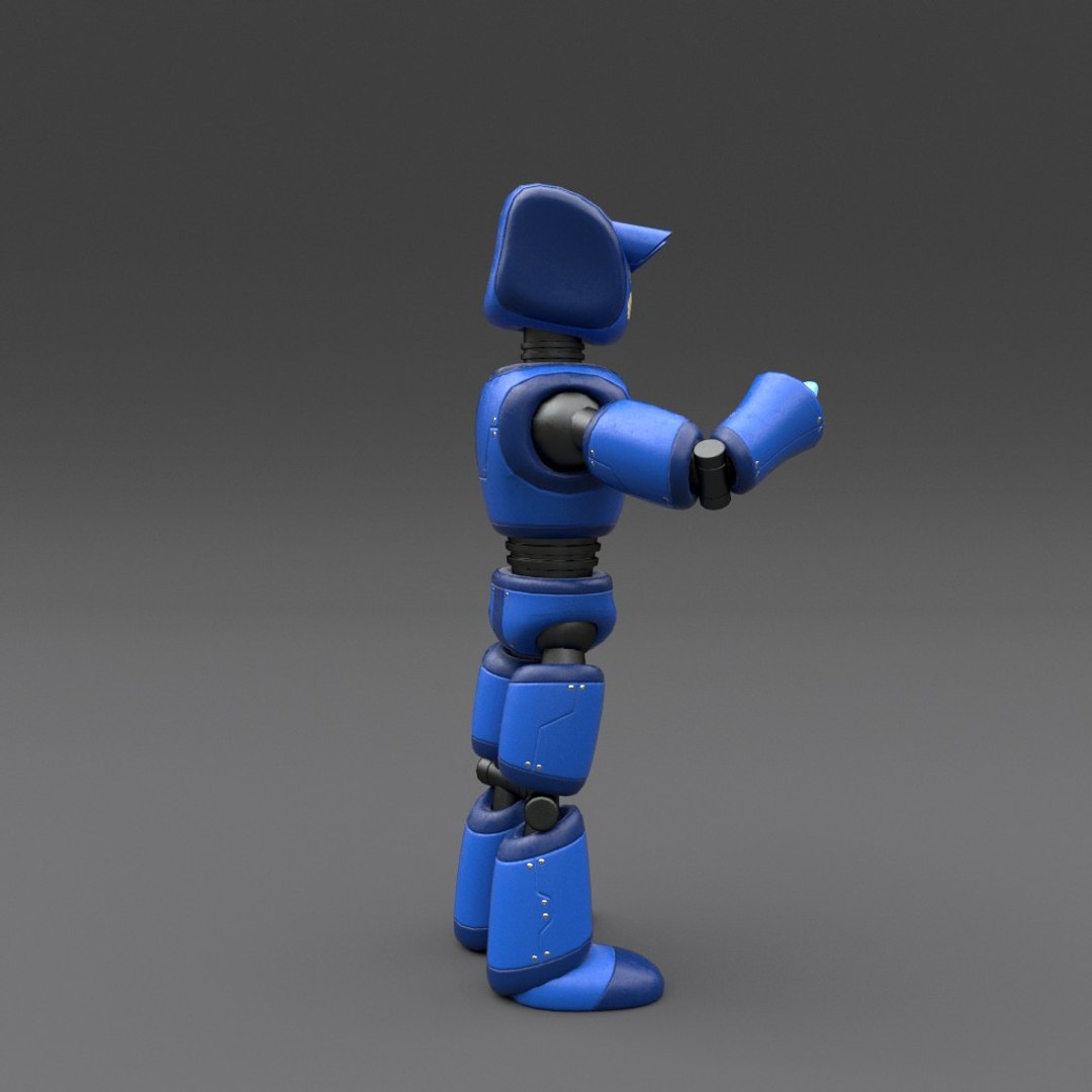 3d model robot rigged
