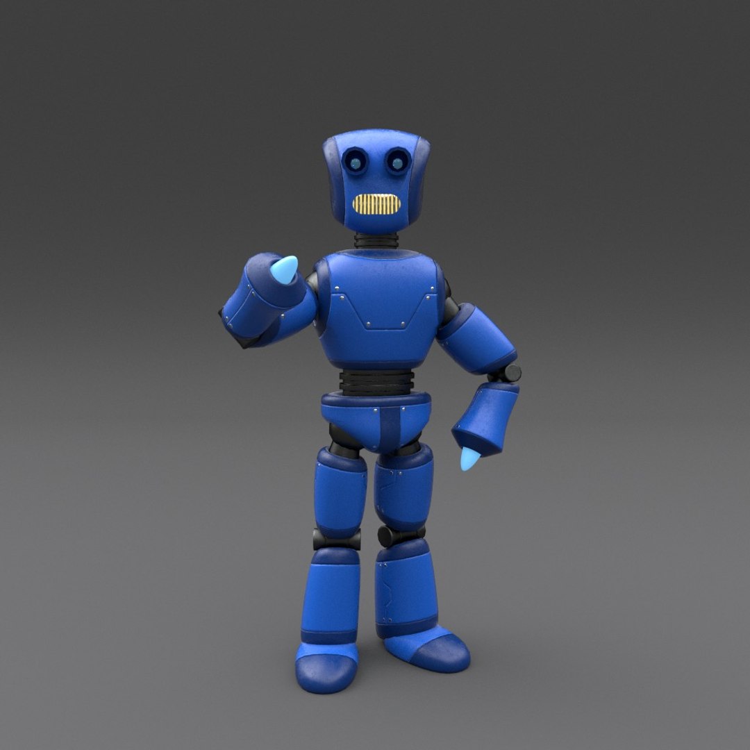 3d model robot rigged