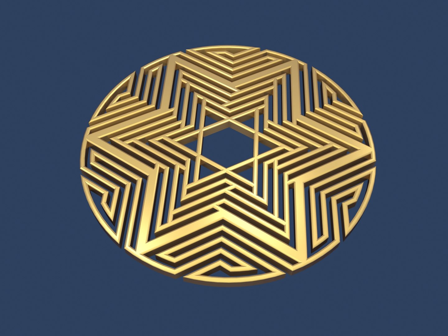 Star David Medallion Model - TurboSquid 1416862