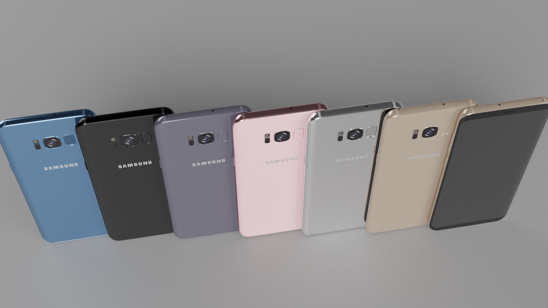 Samsung Galaxy S8 Plus All Colors Smartphone 3D Model - TurboSquid 2093766