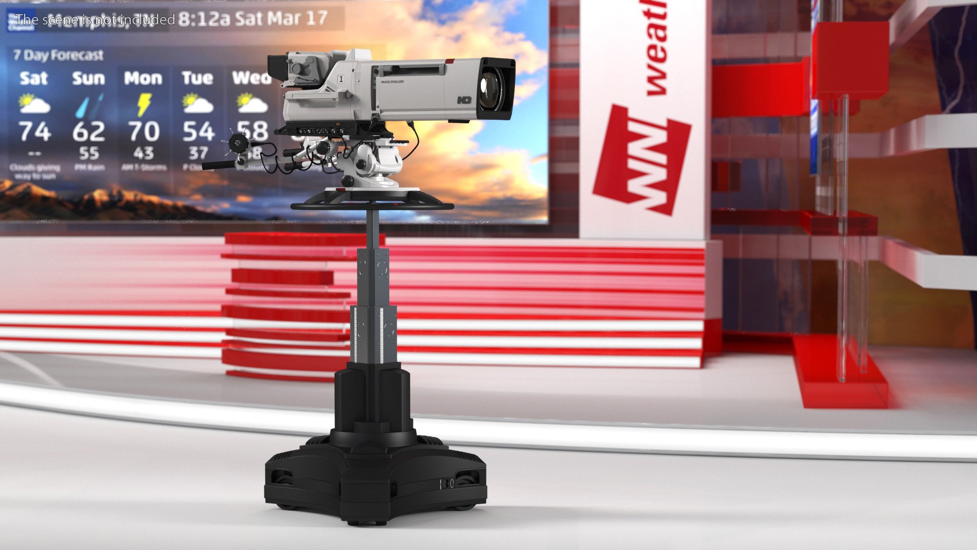 3D Model Studio Broadcast Television Camera - TurboSquid 2382431