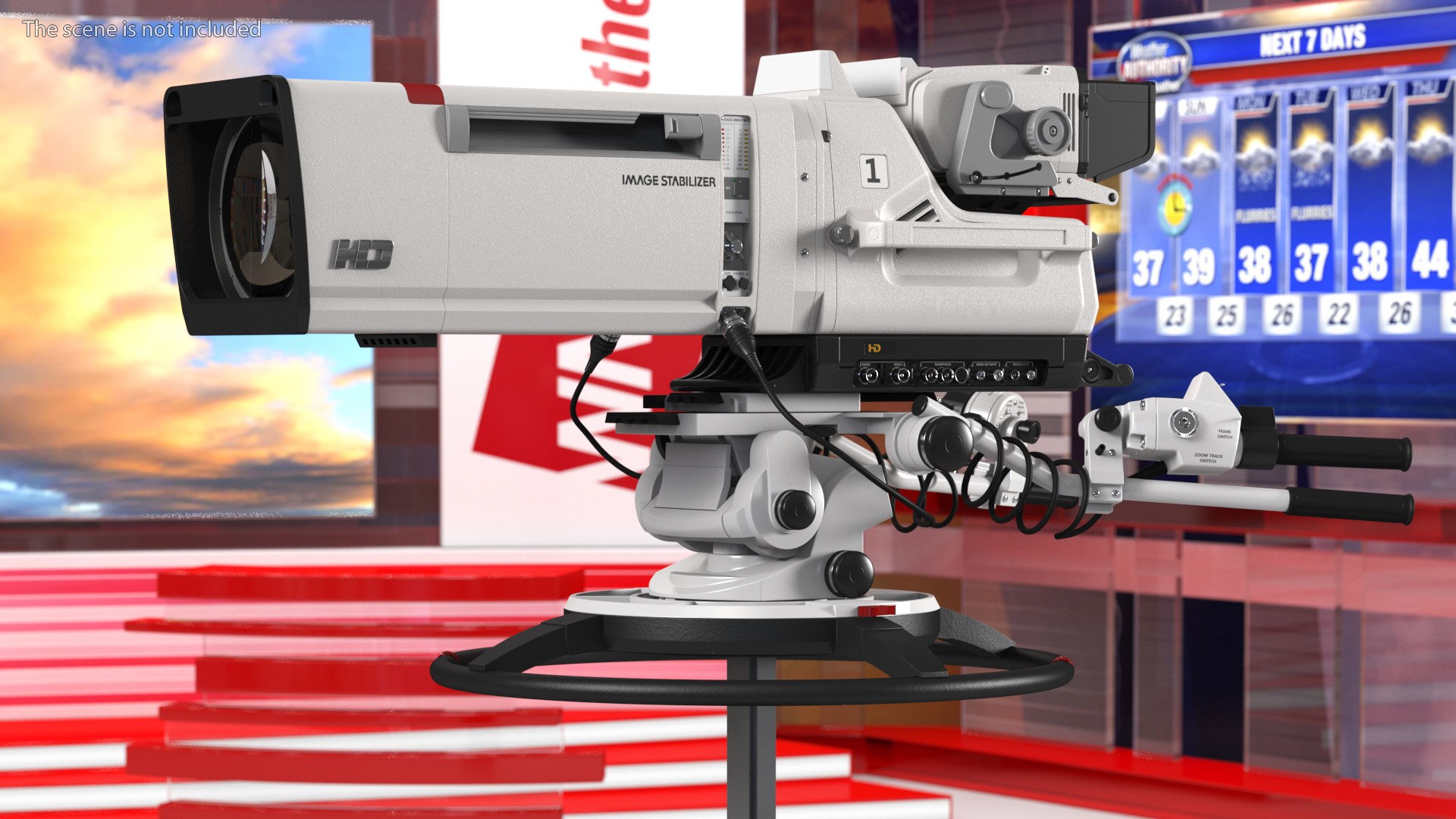 3D Model Studio Broadcast Television Camera - TurboSquid 2382431