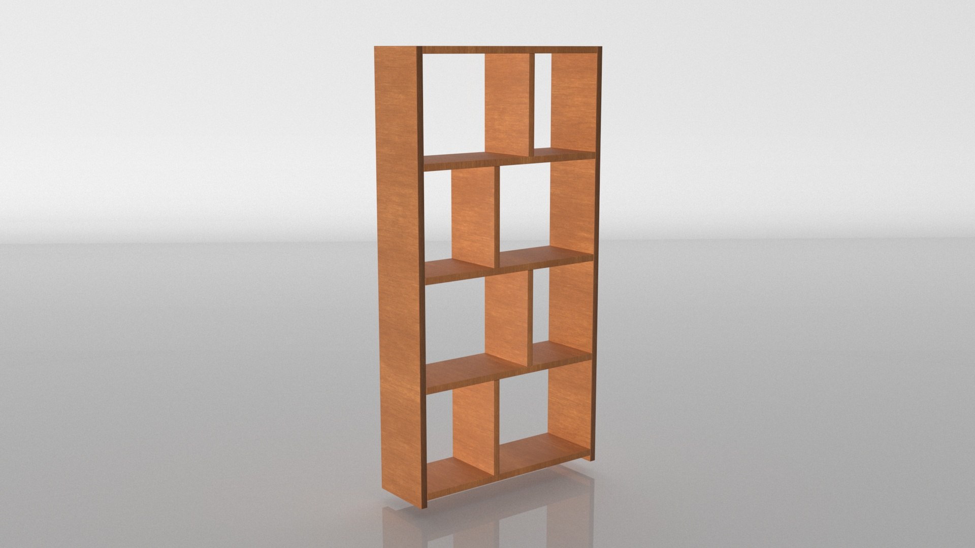 3D Wooden Book Shelf - TurboSquid 2188180