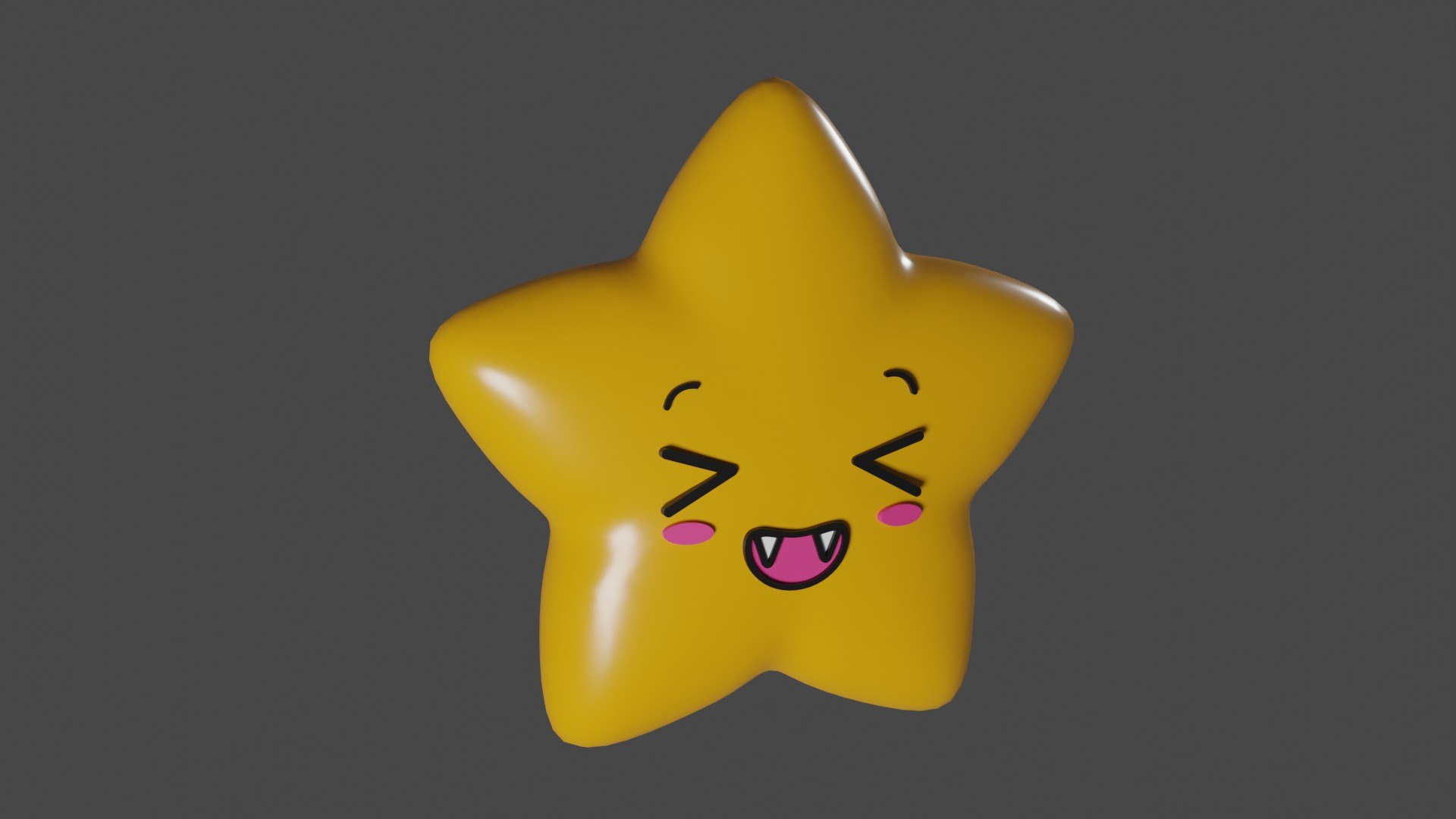 3D Cute face Star - TurboSquid 2103386