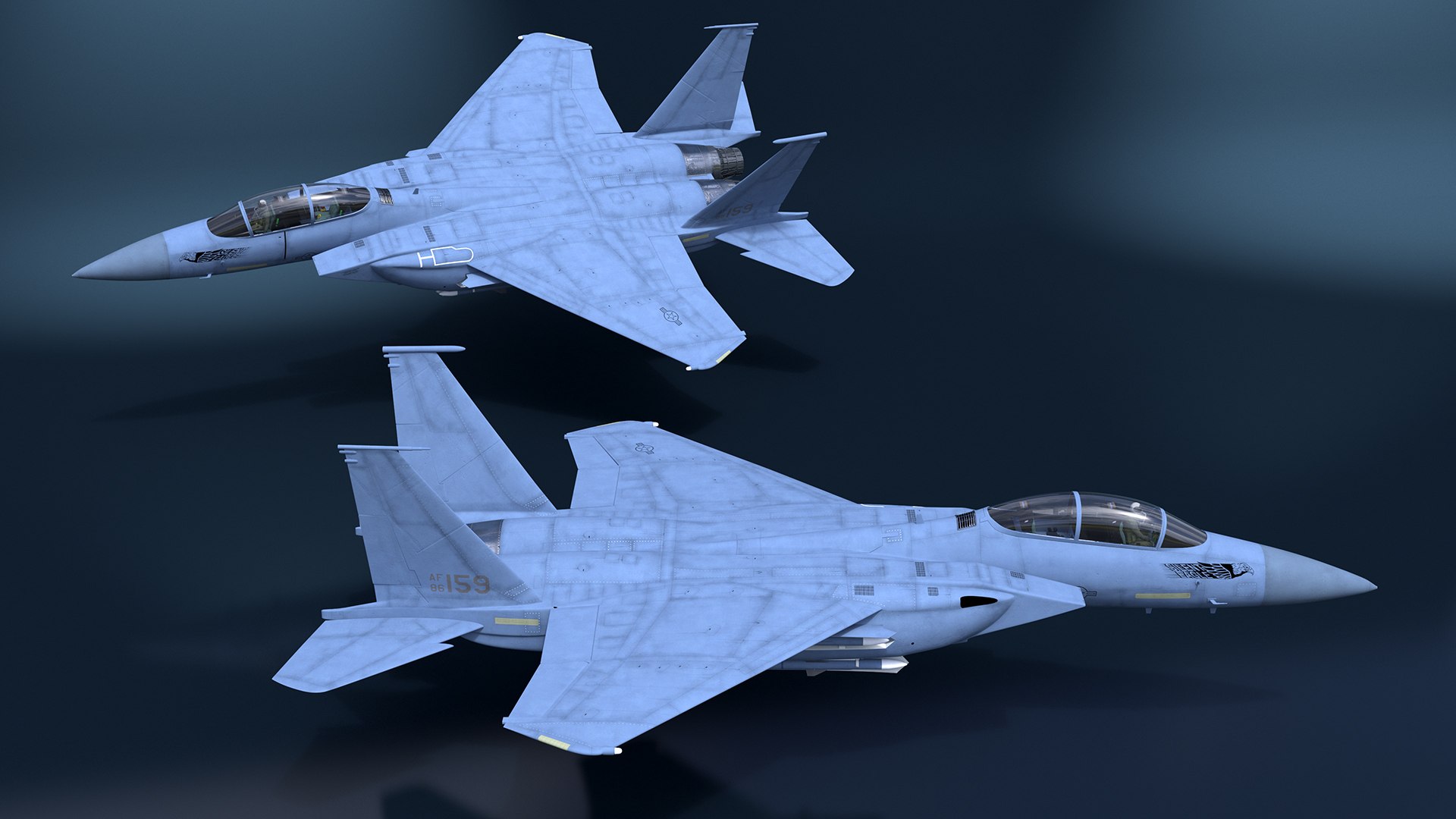 F-15SE Silent Eagle Fighter With Pilot In Flight Battle Position Model - TurboSquid 2321614
