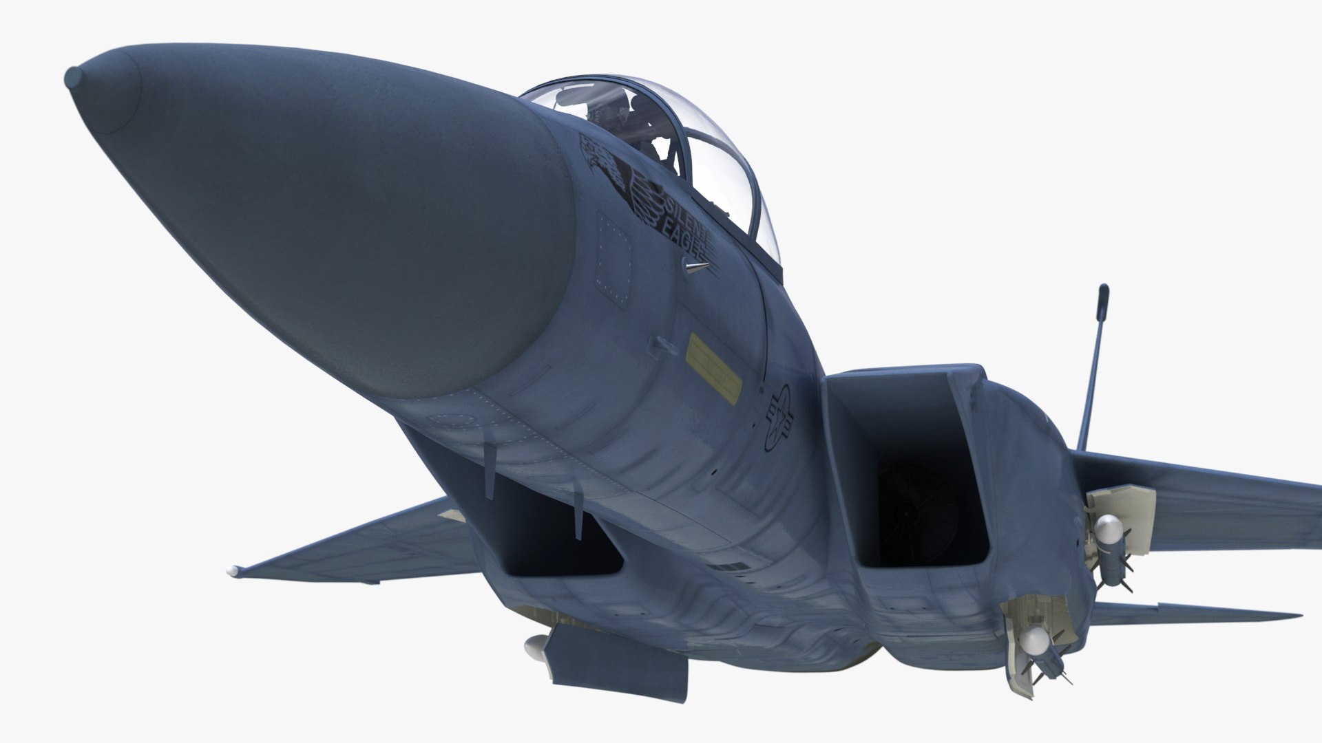 F-15SE Silent Eagle Fighter With Pilot In Flight Battle Position Model - TurboSquid 2321614