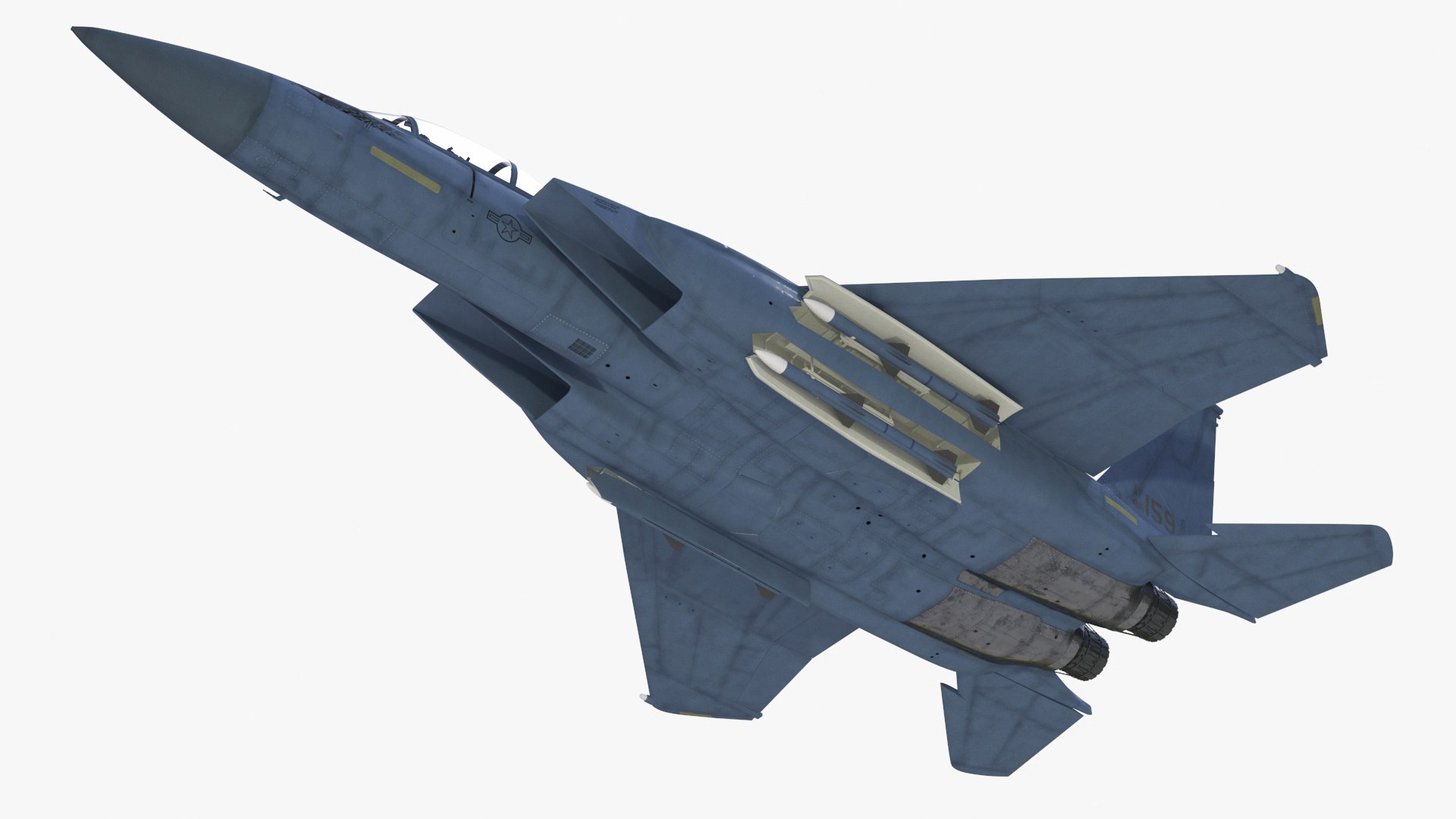 F-15SE Silent Eagle Fighter With Pilot In Flight Battle Position Model - TurboSquid 2321614