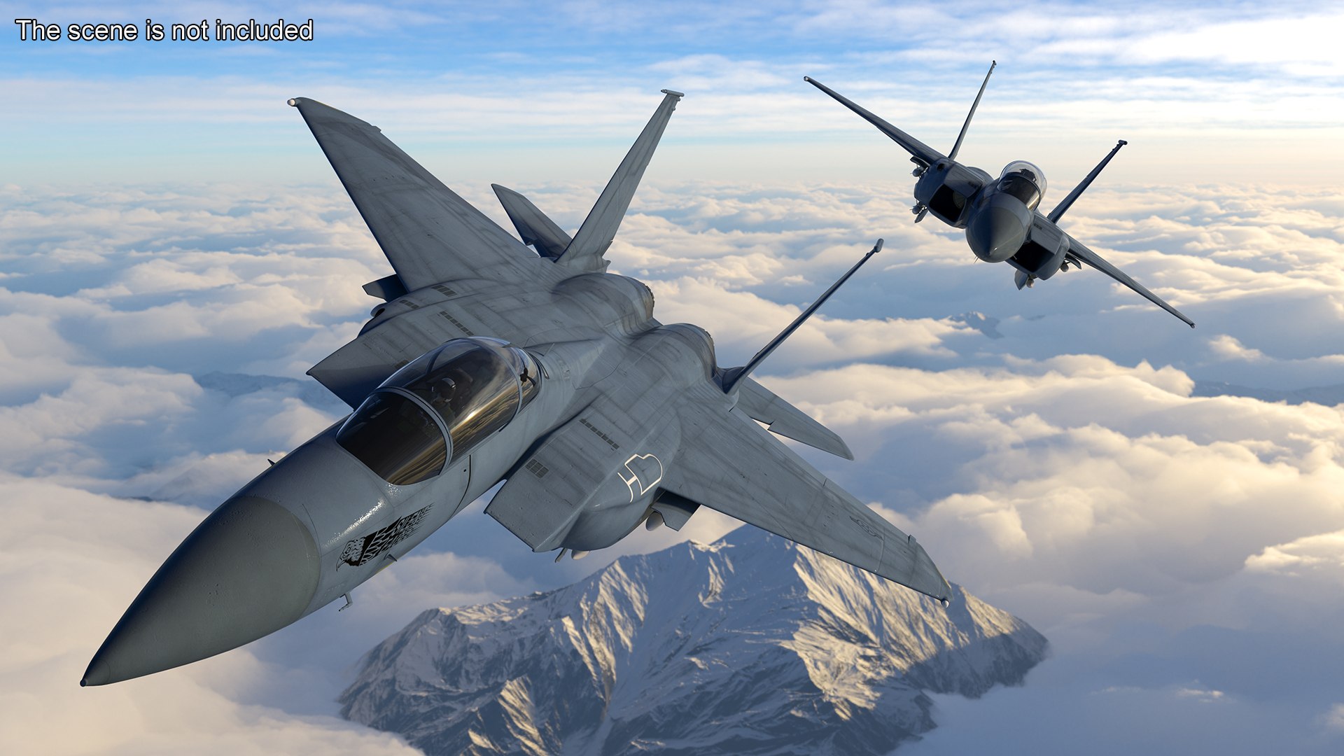 F-15SE Silent Eagle Fighter With Pilot In Flight Battle Position Model - TurboSquid 2321614