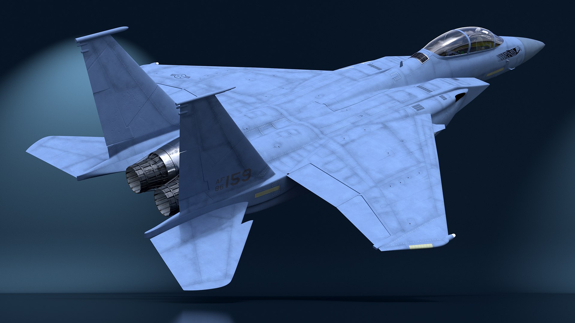 F-15SE Silent Eagle Fighter With Pilot In Flight Battle Position Model - TurboSquid 2321614