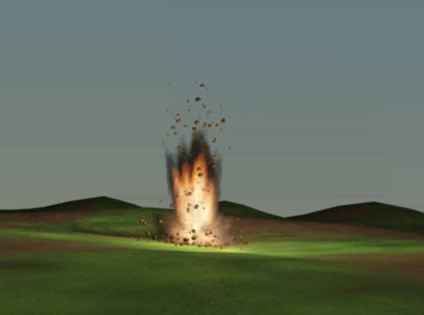 3d Model Mortar Explosion