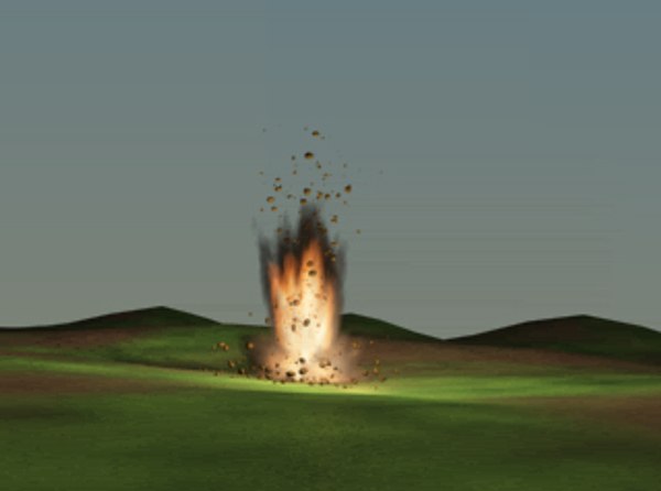 3d model mortar explosion