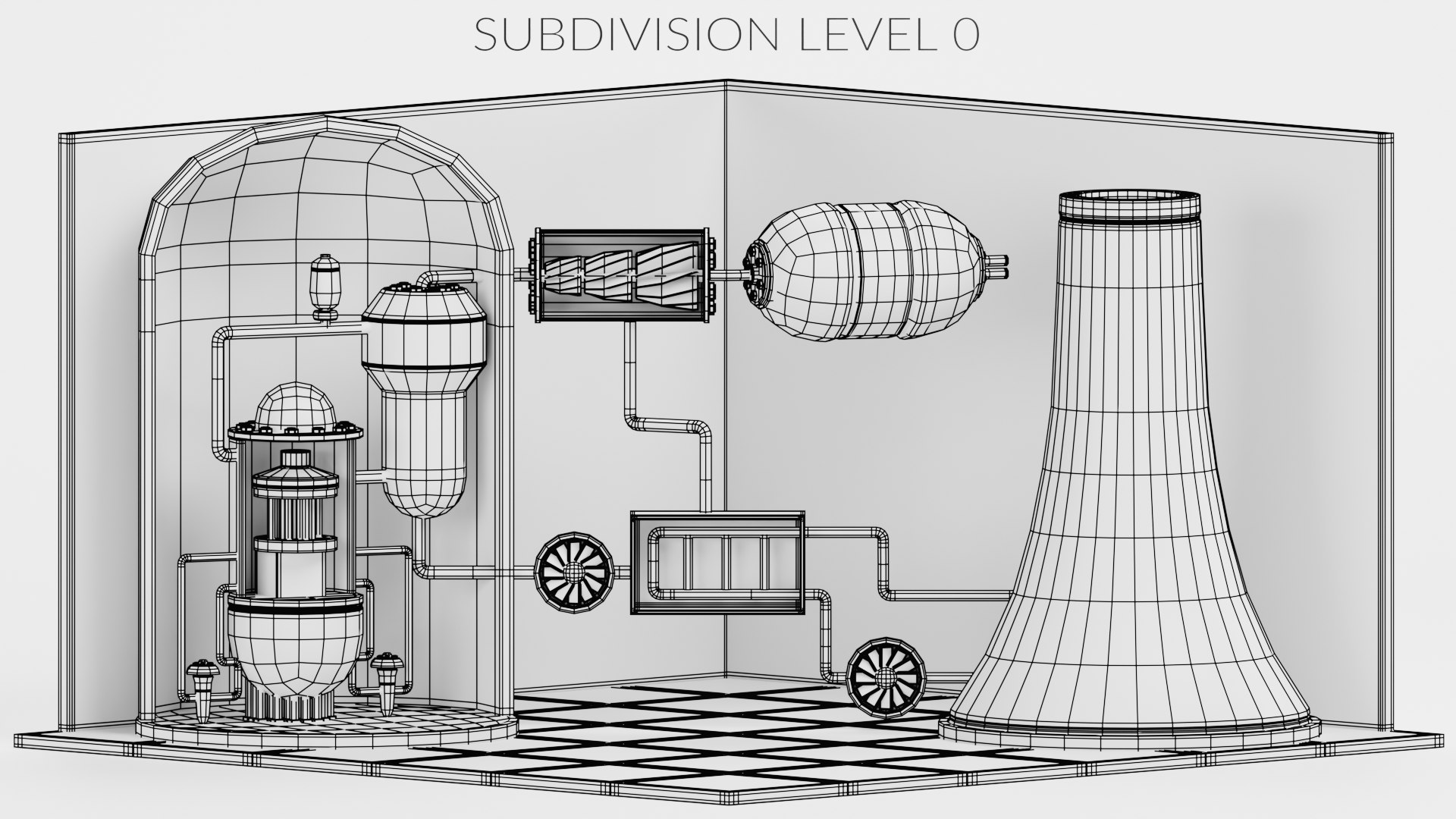 3D Model Nuclear Reactor - Power Plant Isometric - TurboSquid 2368029