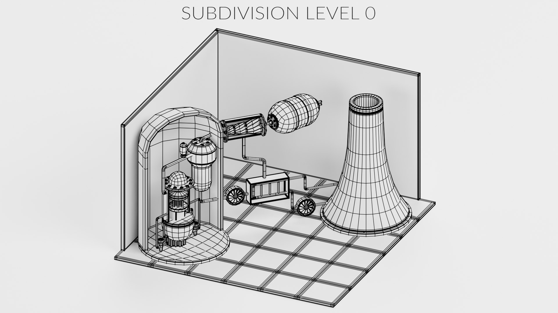 3D Model Nuclear Reactor - Power Plant Isometric - TurboSquid 2368029