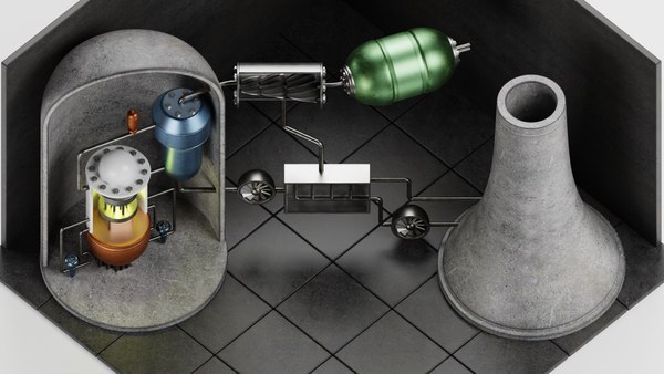 modelo 3d Reactor nuclear - Planta eléctrica isométrica - TurboSquid ...