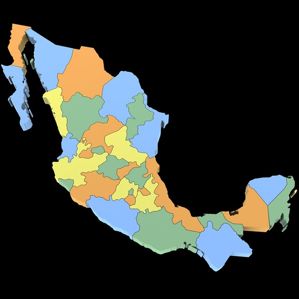 Mapa do México Modelo 3D - TurboSquid 1299218