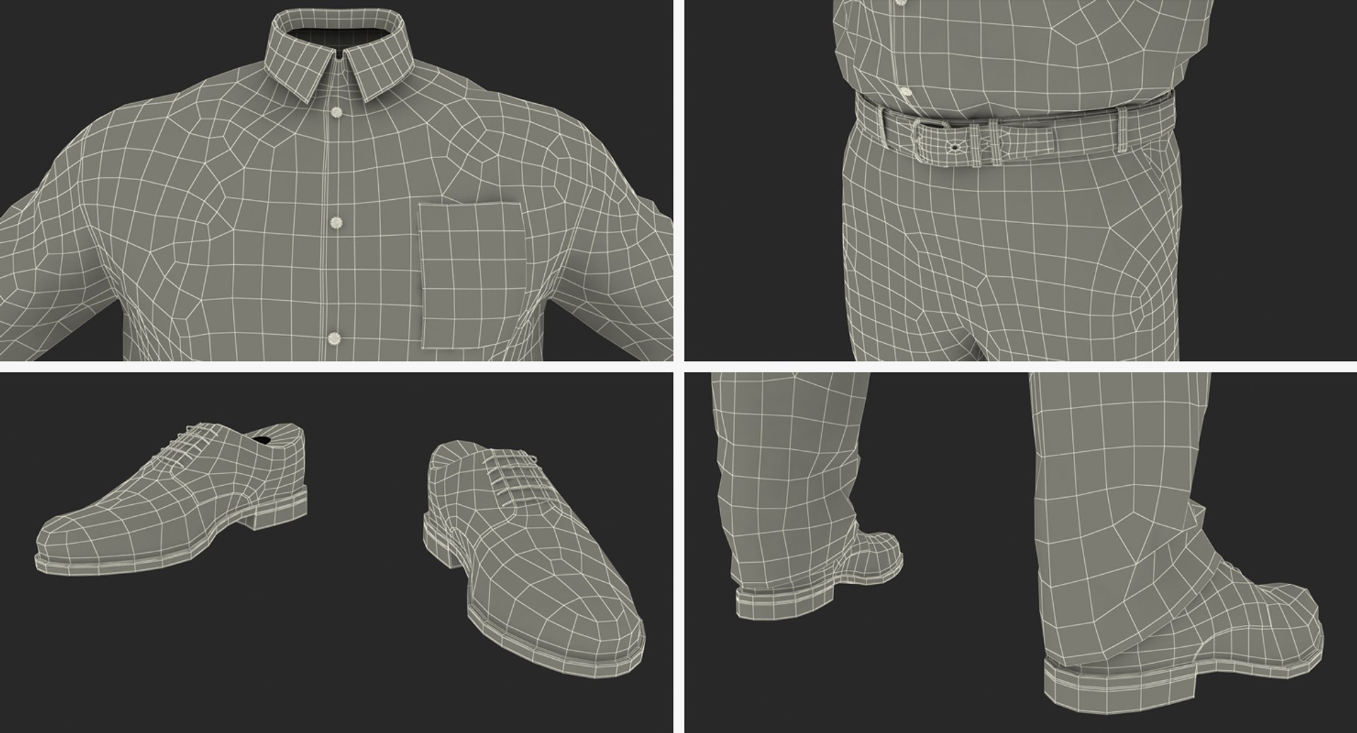 3d Model Office Wear Men