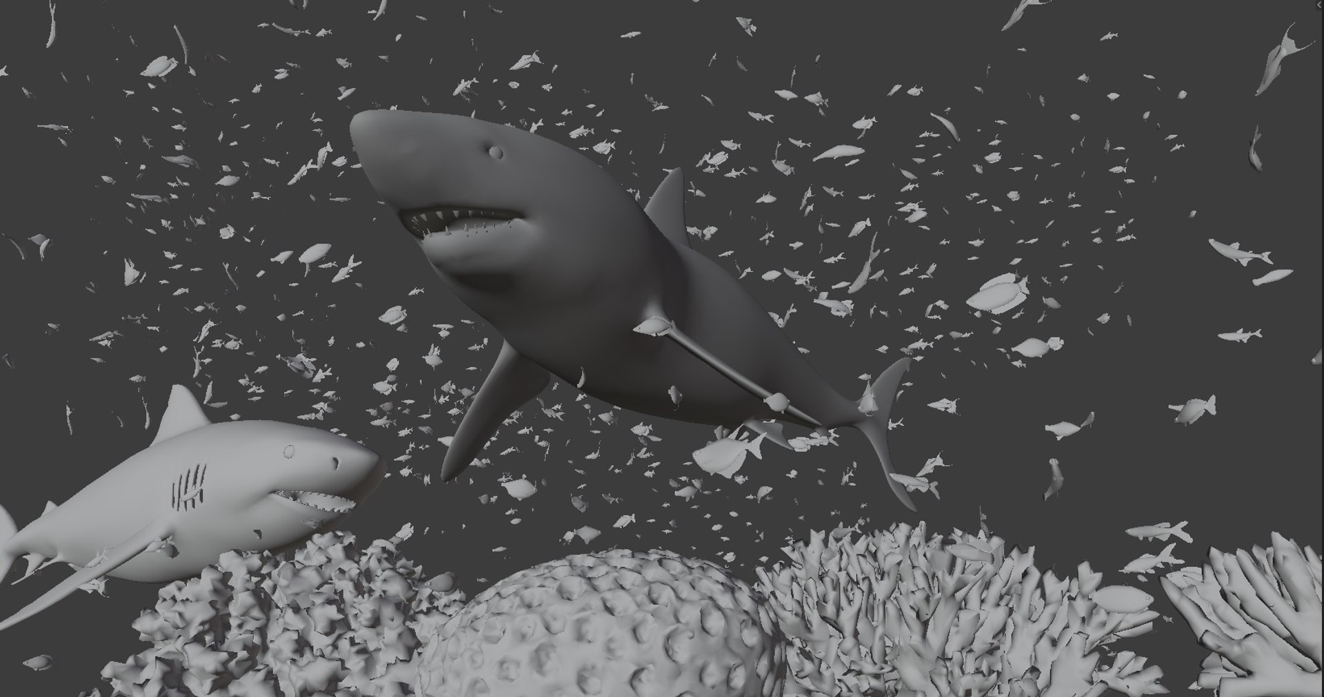 Diving with Sharks 3D model - TurboSquid 1775559