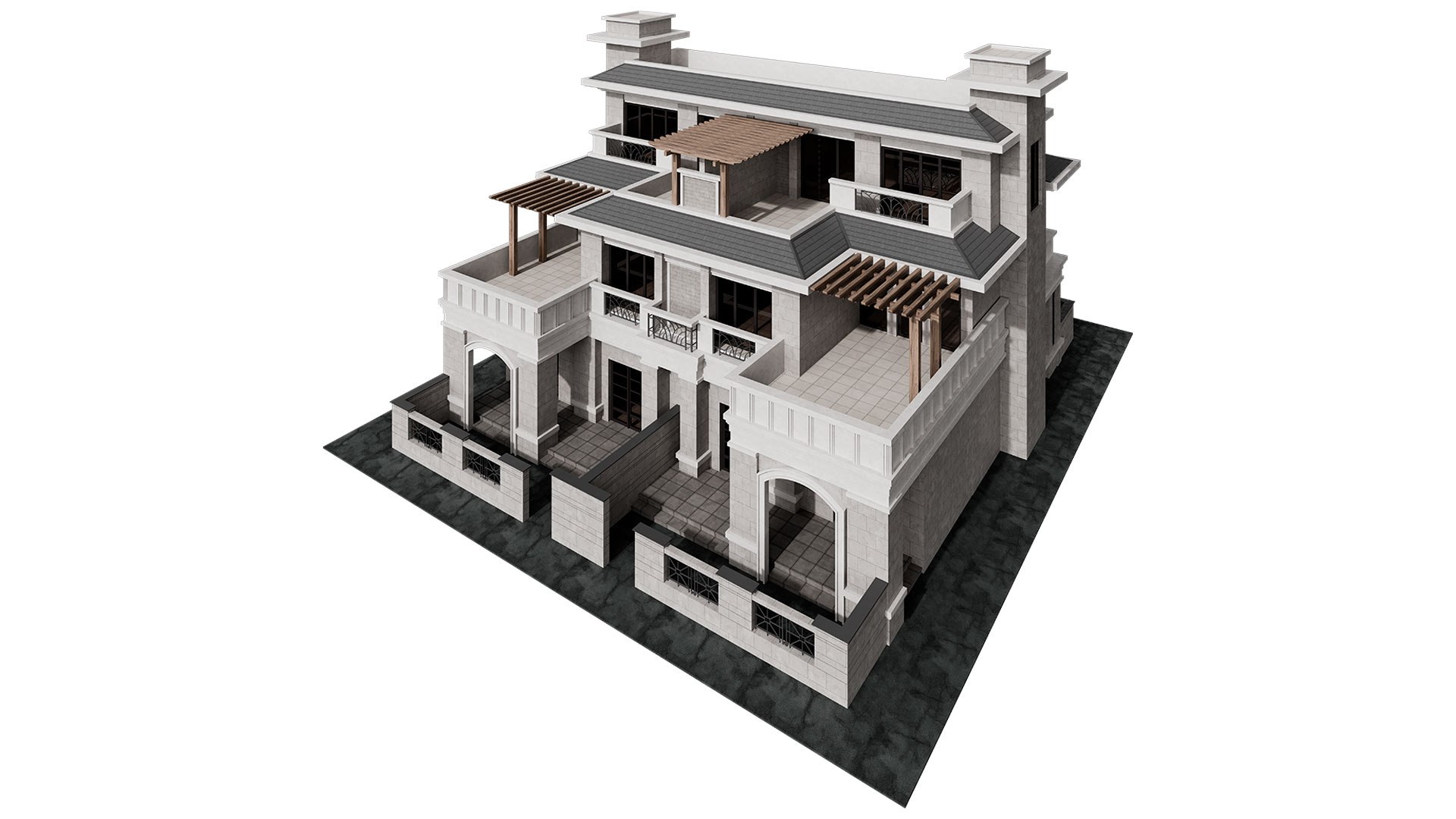 Villa Block 01 3D Model - TurboSquid 1856020