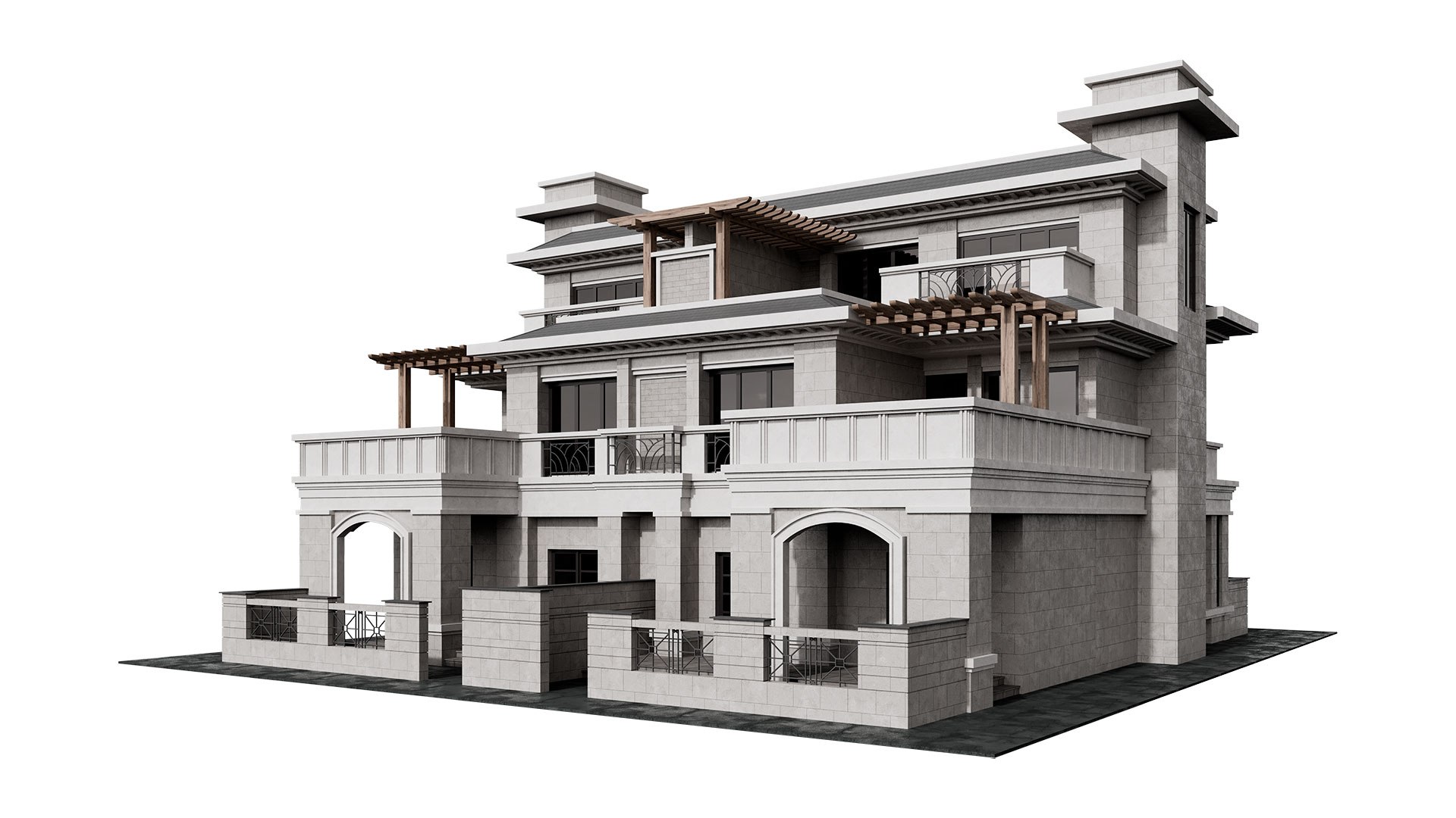 Villa Block 01 3D Model - TurboSquid 1856020
