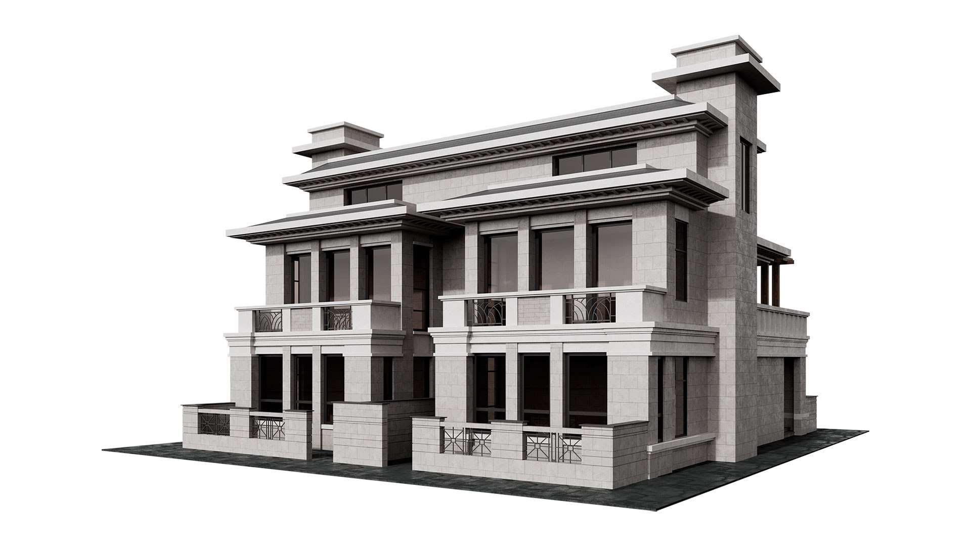 Villa Block 01 3D Model - TurboSquid 1856020