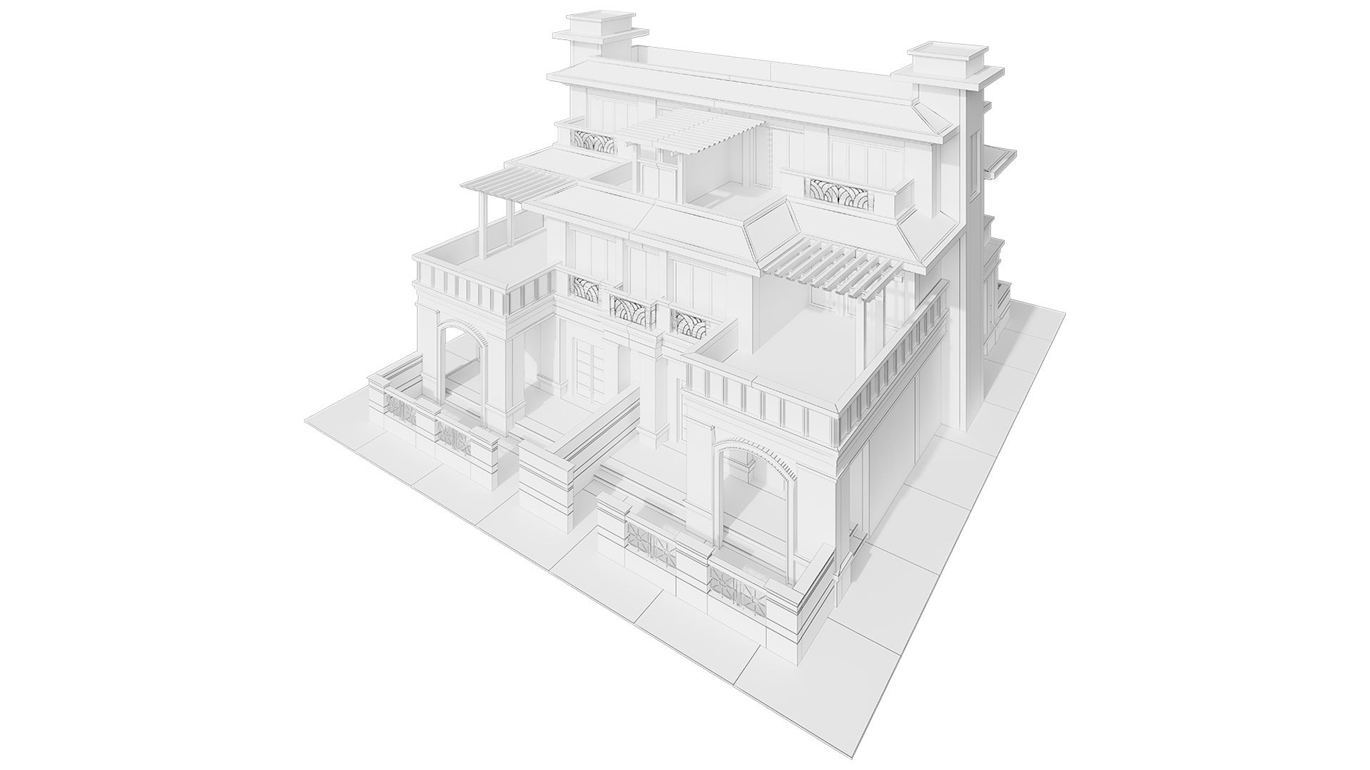 Villa Block 01 3D Model - TurboSquid 1856020